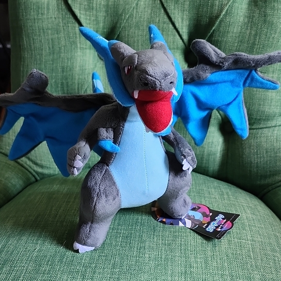 Pokemon | Toys | Pokemon Mega Charizard X Plush Toy | Poshmark